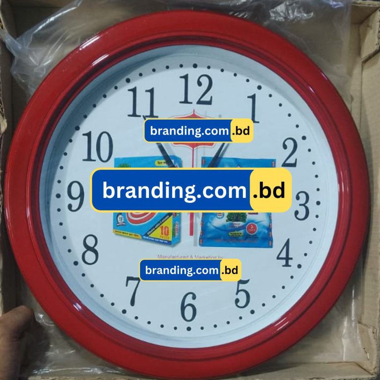 Hard Plastic Customized Wall Clock Branding (14 inch) - Branding.com.bd