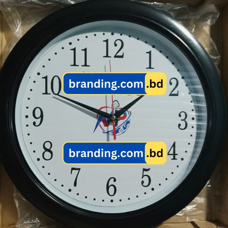 Hard Plastic Customized Wall Clock Branding (14 inch) - Branding.com.bd