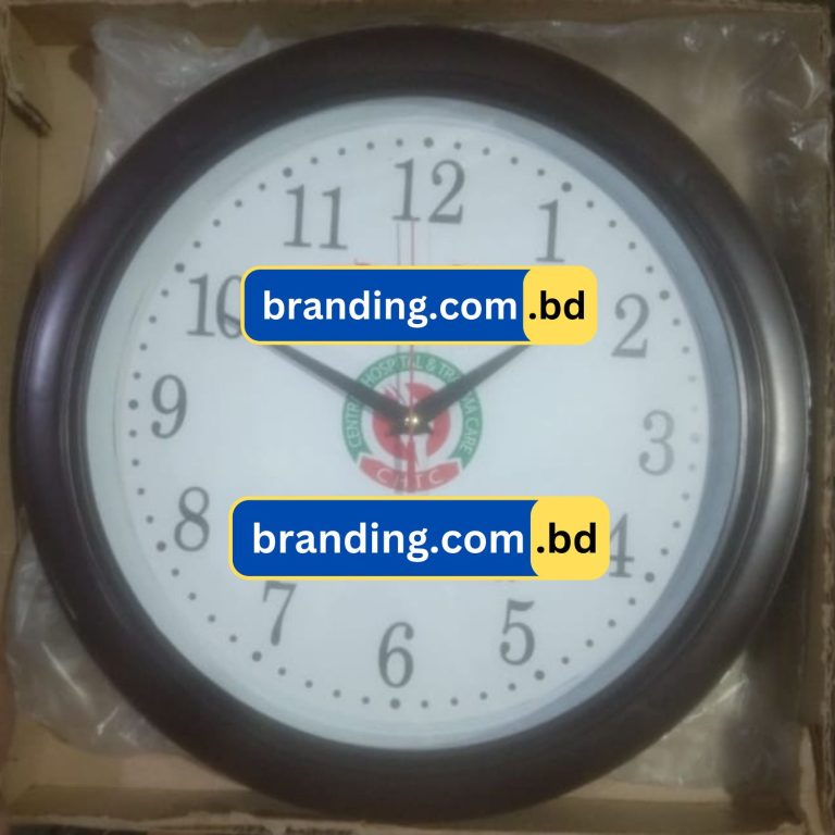 Hard Plastic Customized Wall Clock Branding (14 inch) - Branding.com.bd