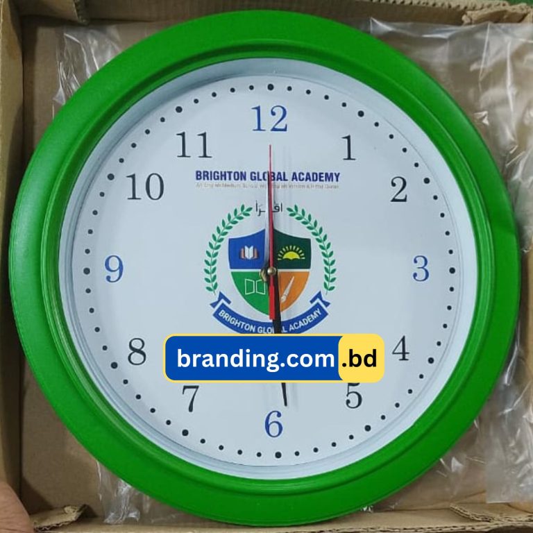 Hard Plastic Customized Wall Clock Branding (14 inch) - Branding.com.bd